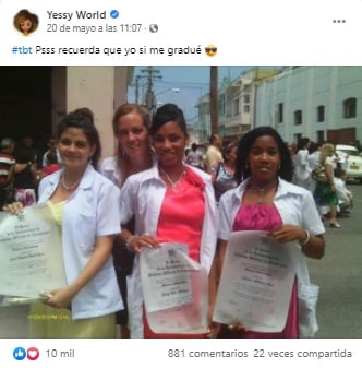 Yessy World publica fotos de cuando vivía en Cuba