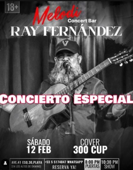 Ray Fernández solo puede vender su concierto por 300 pesos