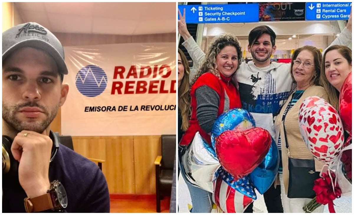 Joven locutor de Radio Rebelde llega a Miami