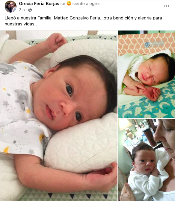 Carlos Gonzalvo 'Mentepollo' y su esposa Venecia Feria ya son padres