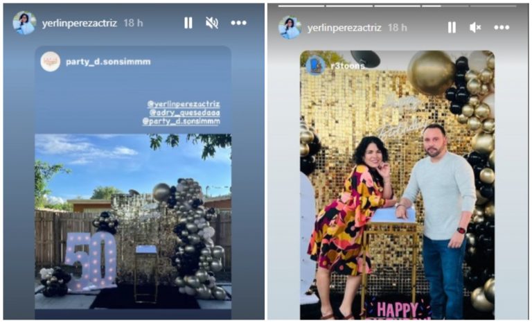 El primer cumpleaños de la actriz Yerlín Pérez fuera de Cuba