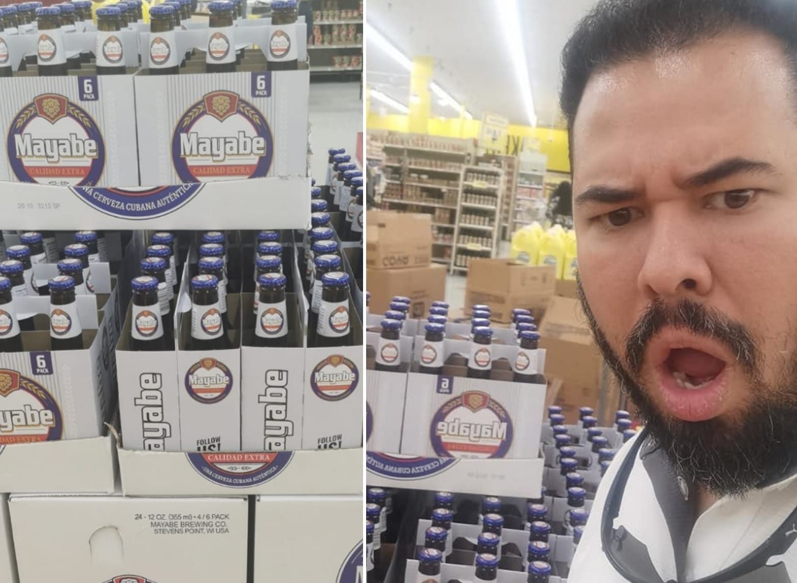 Actor cubano Leandro Cáceres asombrado de encontrar cerveza 'Mayabe' en ...