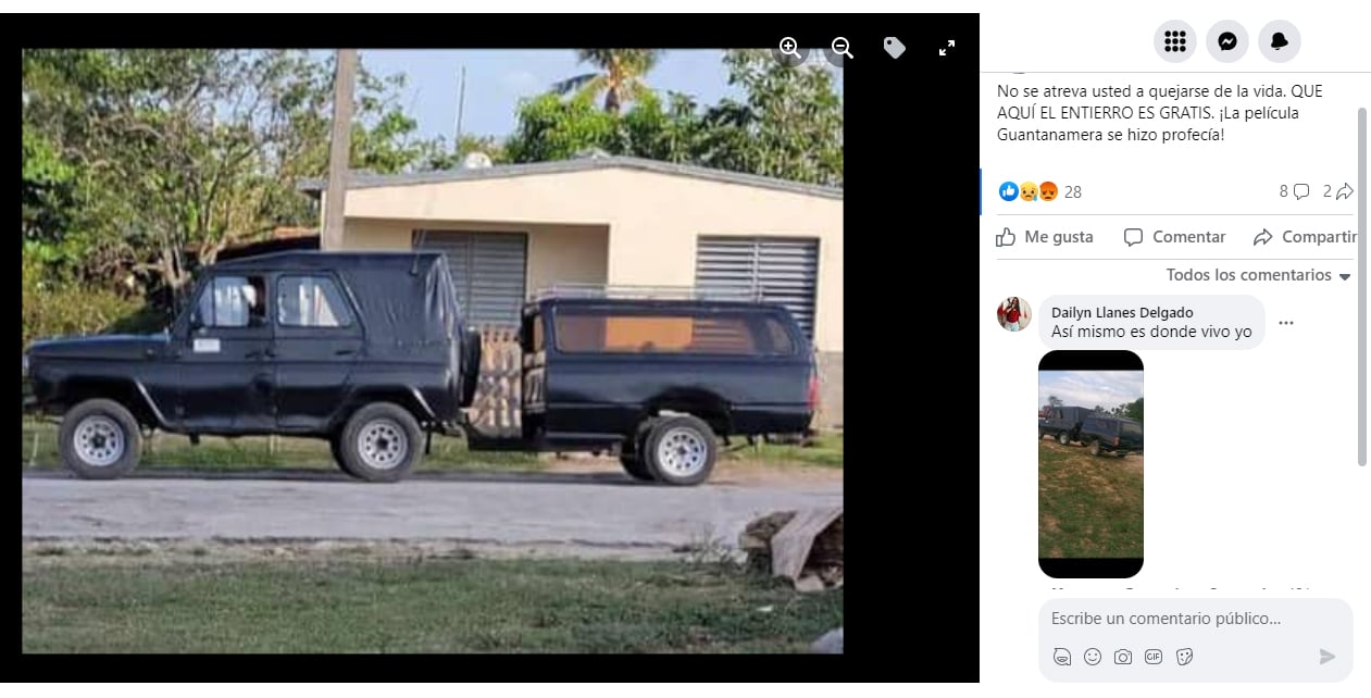 ¡Como en la película Guantanamera! Trasladan los cadáveres en remolques