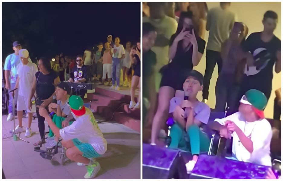 Oniel Bebeshito hace realidad el sueño de un fanático en pleno escenario