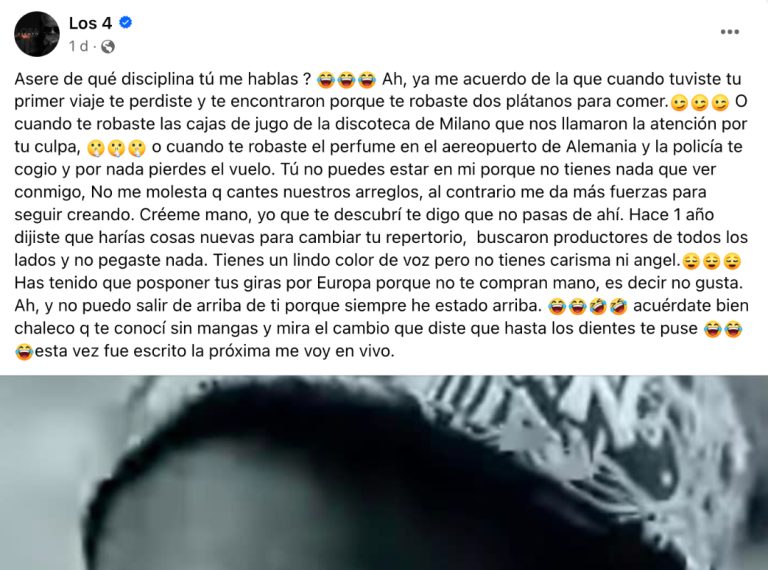 Jorge Junior llama ladrón a Norlan, exintegrante de Los 4