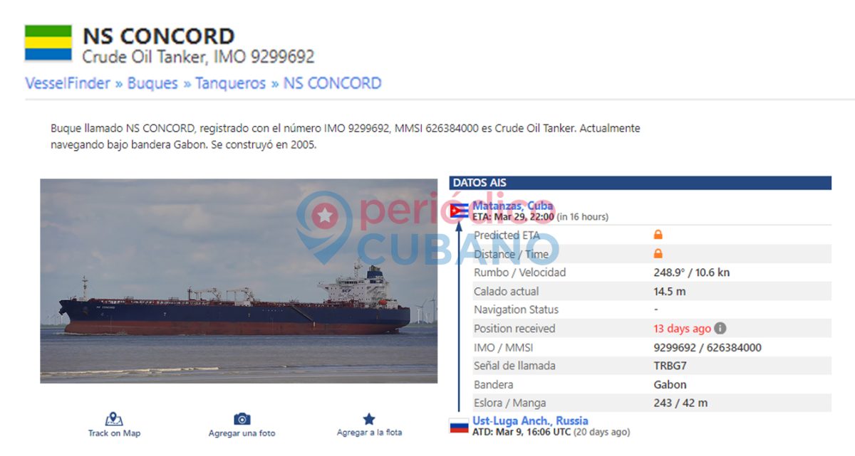 Cuba recibirá de Rusia 715 mil barriles de petróleo crudo