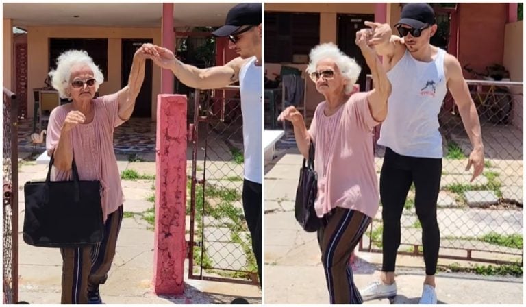 La abuela cubana viral festeja 100k en Instagram con paseo motorizado