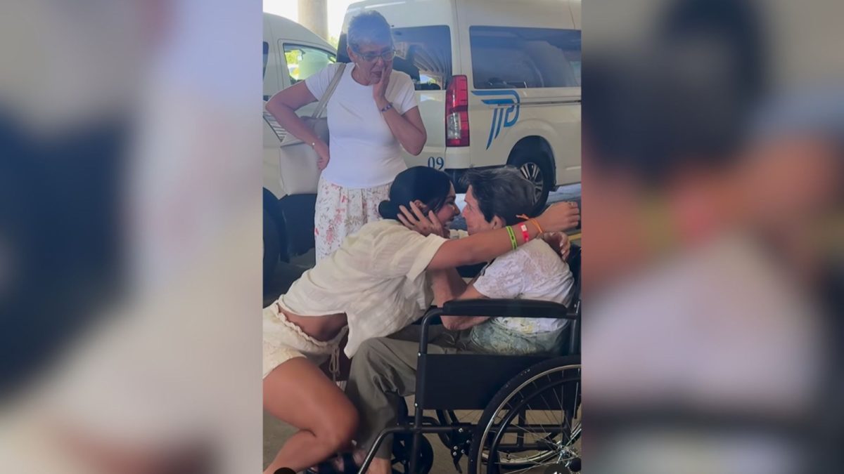 Actress Camila Arteche celebrates her first household reunion exterior ...