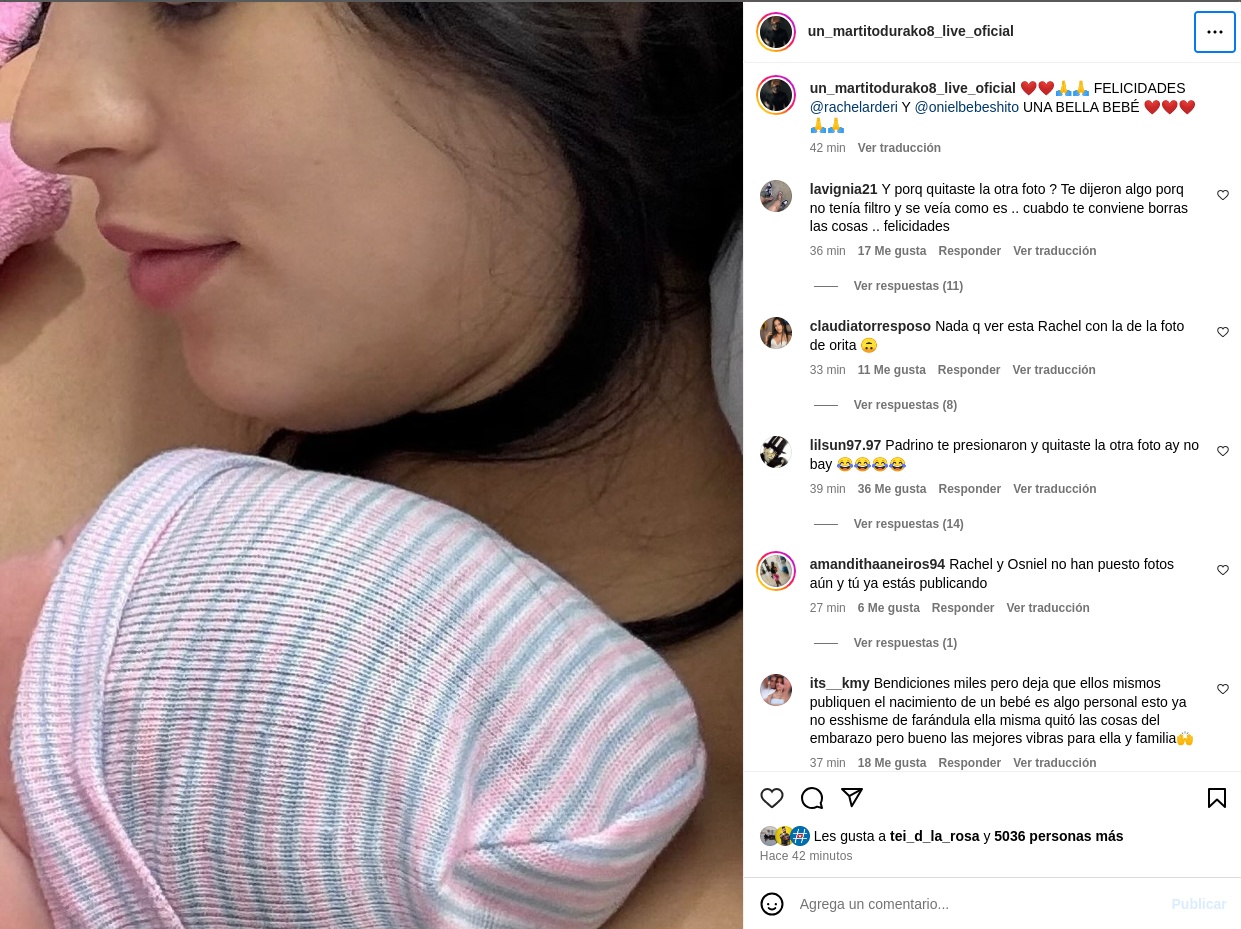 Nace la hija de Oniel Bebeshito y Rachel Arderi en medio de rumores de ... Nace la hija de Oniel Bebeshito y Rachel Arderi en medio de rumores de ...