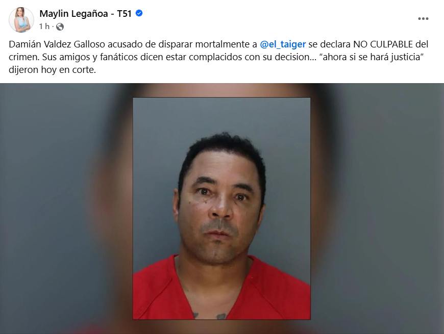 Damián Valdez Galloso se declara 'no culpable' en el caso del Taiger