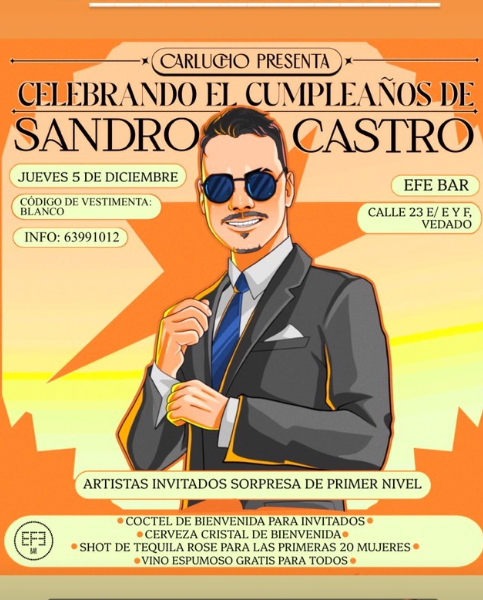 Sandro Castro prepara lujosa celebración de cumpleaños en su bar en La ...