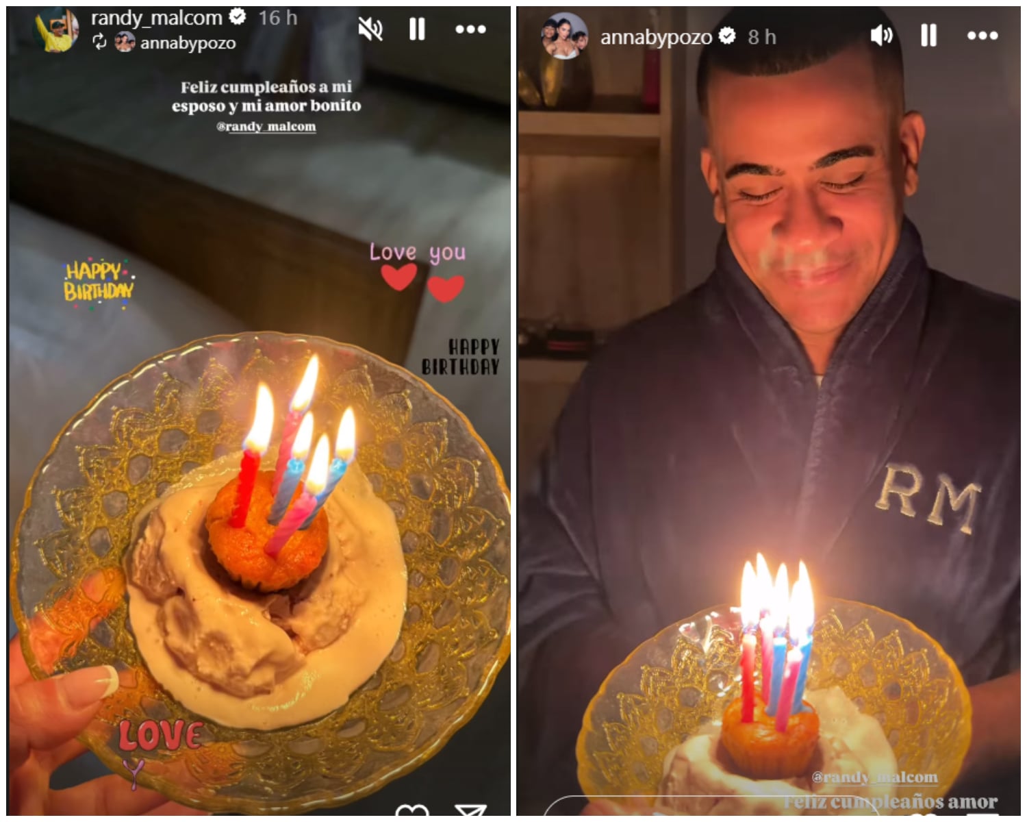 La emotiva sorpresa de Annaby Pozo a Randy Malcom hoy en su cumpleaños