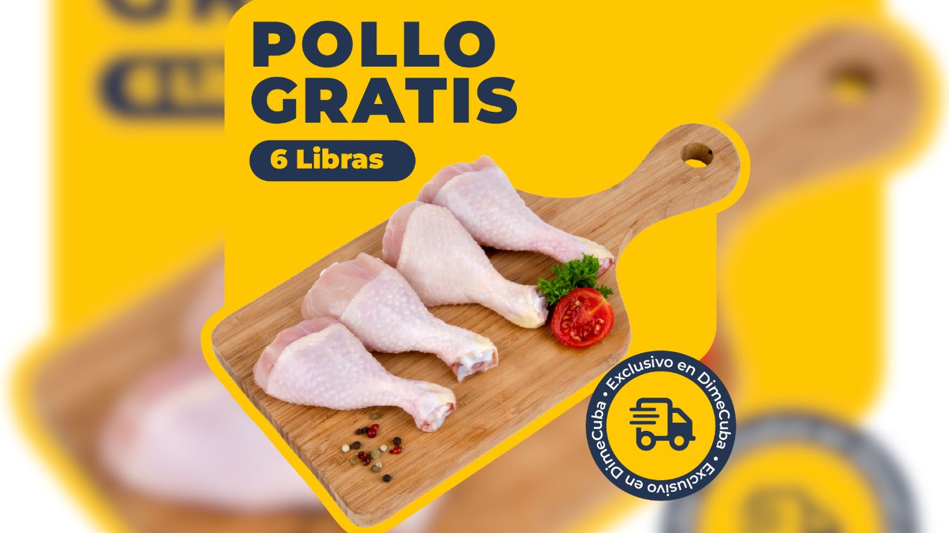 Gratis 6 libras de pollo con el envío de combos de alimentos a Cuba