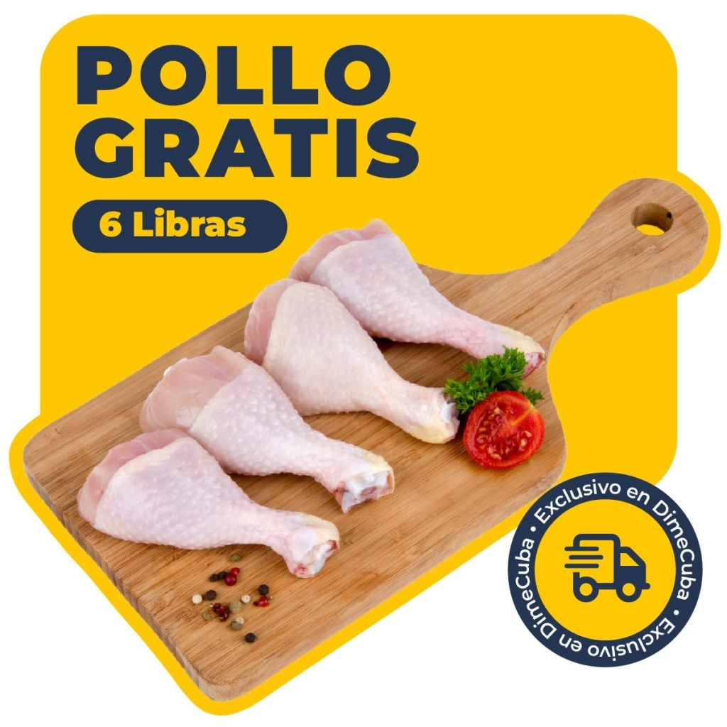 Gratis 6 libras de pollo con el envío de combos de alimentos a Cuba