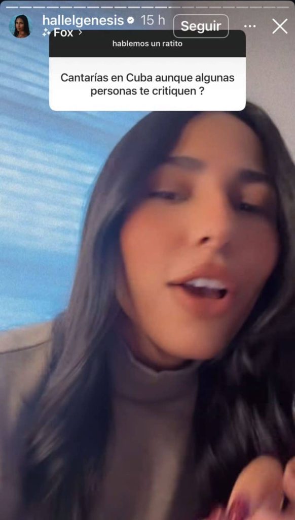 La influencer Hallel Génesis responde si iría a Cuba para cantar