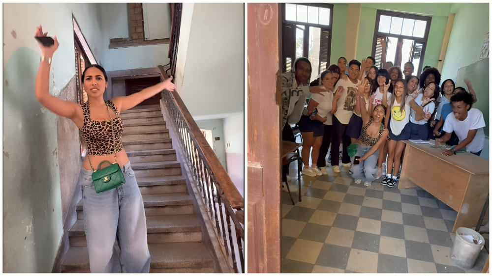 Hallel Génesis palpa la pobreza y deterioro de su antigua escuela en Cuba