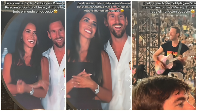 Esto dijo Chris Martin cuando la kiss cam de Coldplay captó a Messi y ...
