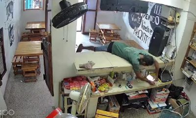 Ladrón captado en pleno robo dentro de una cafetería en La Habana
