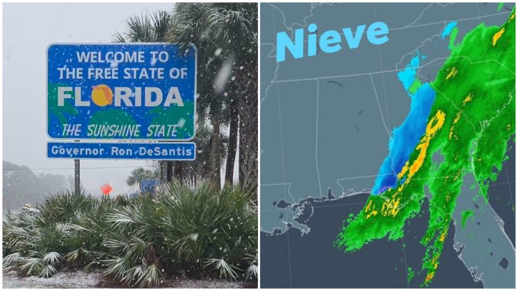 ¡Nieve en Florida!: el norte del Estado de Sol se congela