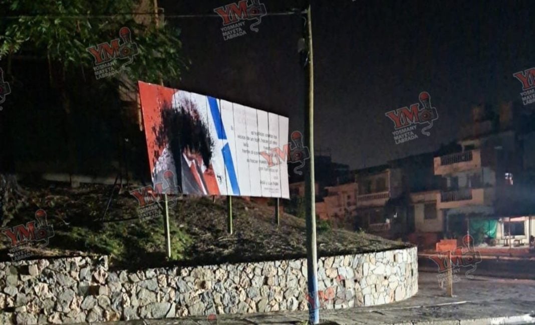 Vandalizan cartel de Díaz-Canel en Santiago de Cuba como expresión del ...