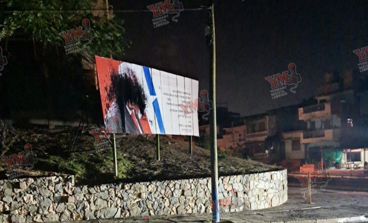 Vandalizan cartel de Díaz-Canel en Santiago de Cuba como expresión del ...