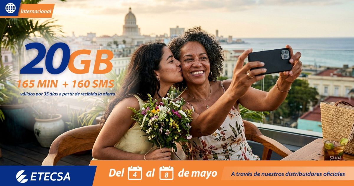 Etecsa lanza recarga internacional con monto único de 600 CUP